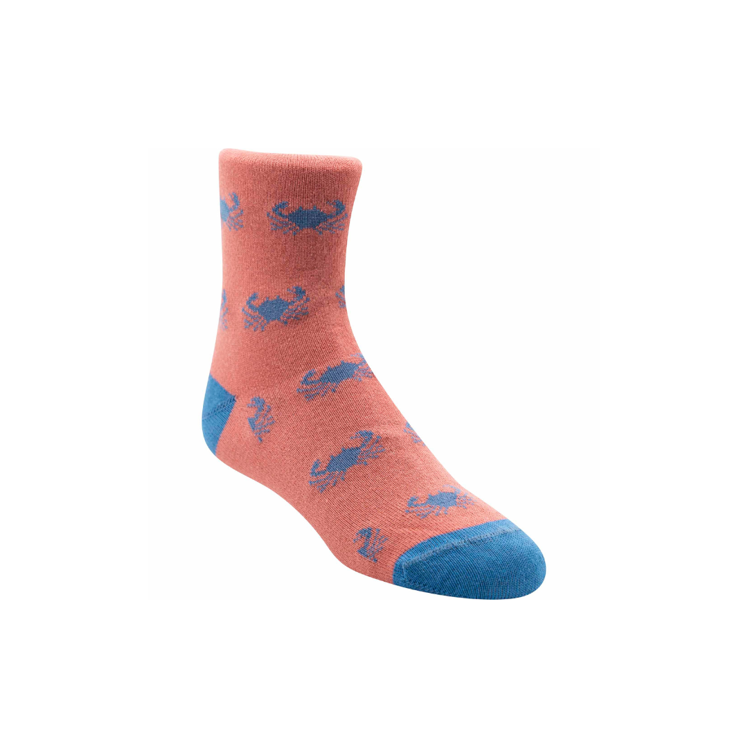 Toddler Crab Socks | Coastal Design | Premium Peruvian Pima Cotton ...