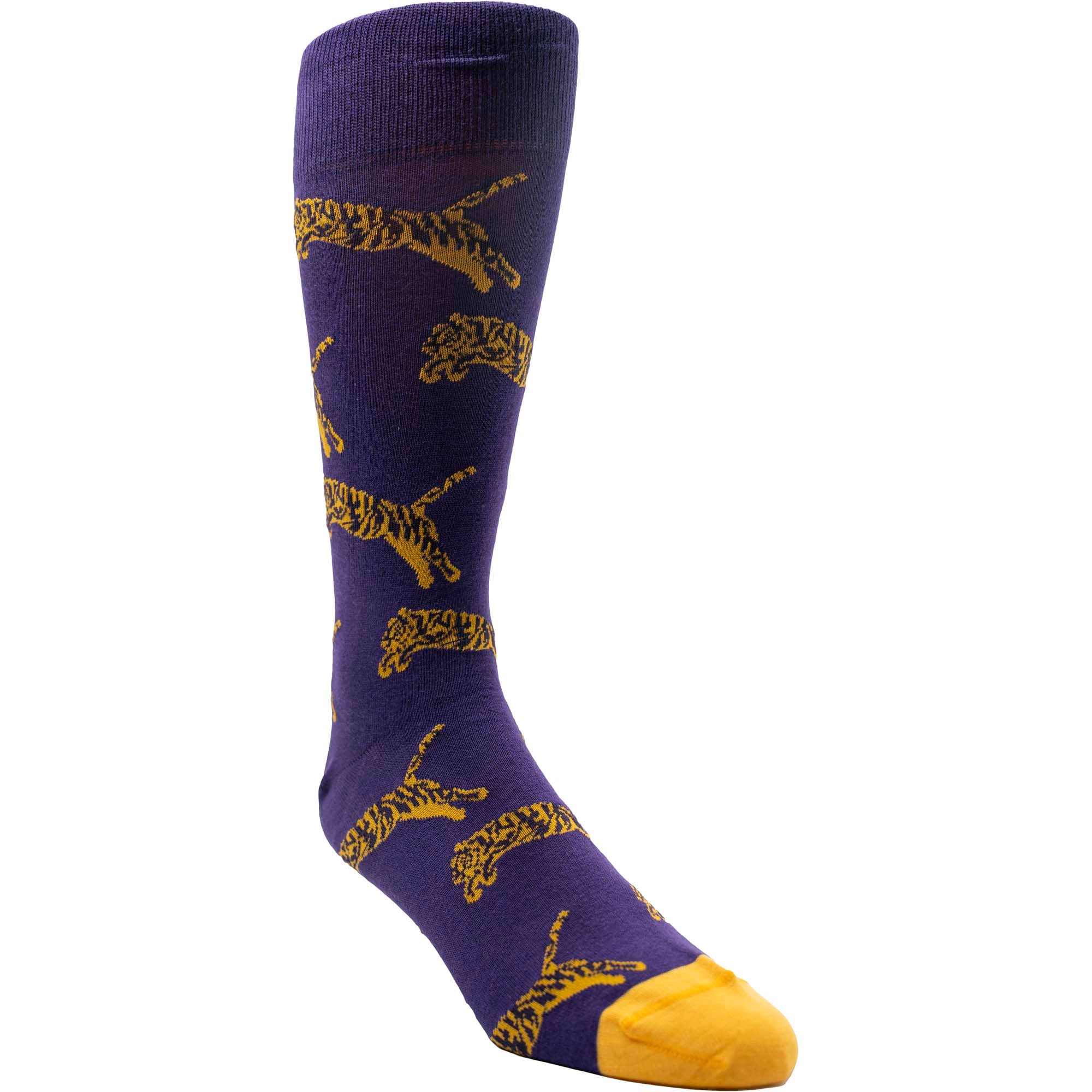 Leaping Tiger Sock | Bold & Fierce Design | Peruvian Pima Cotton | ELL ...